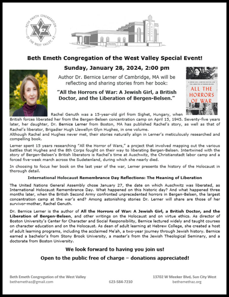 Home - Beth Emeth Congregation of the West Valley, AZ